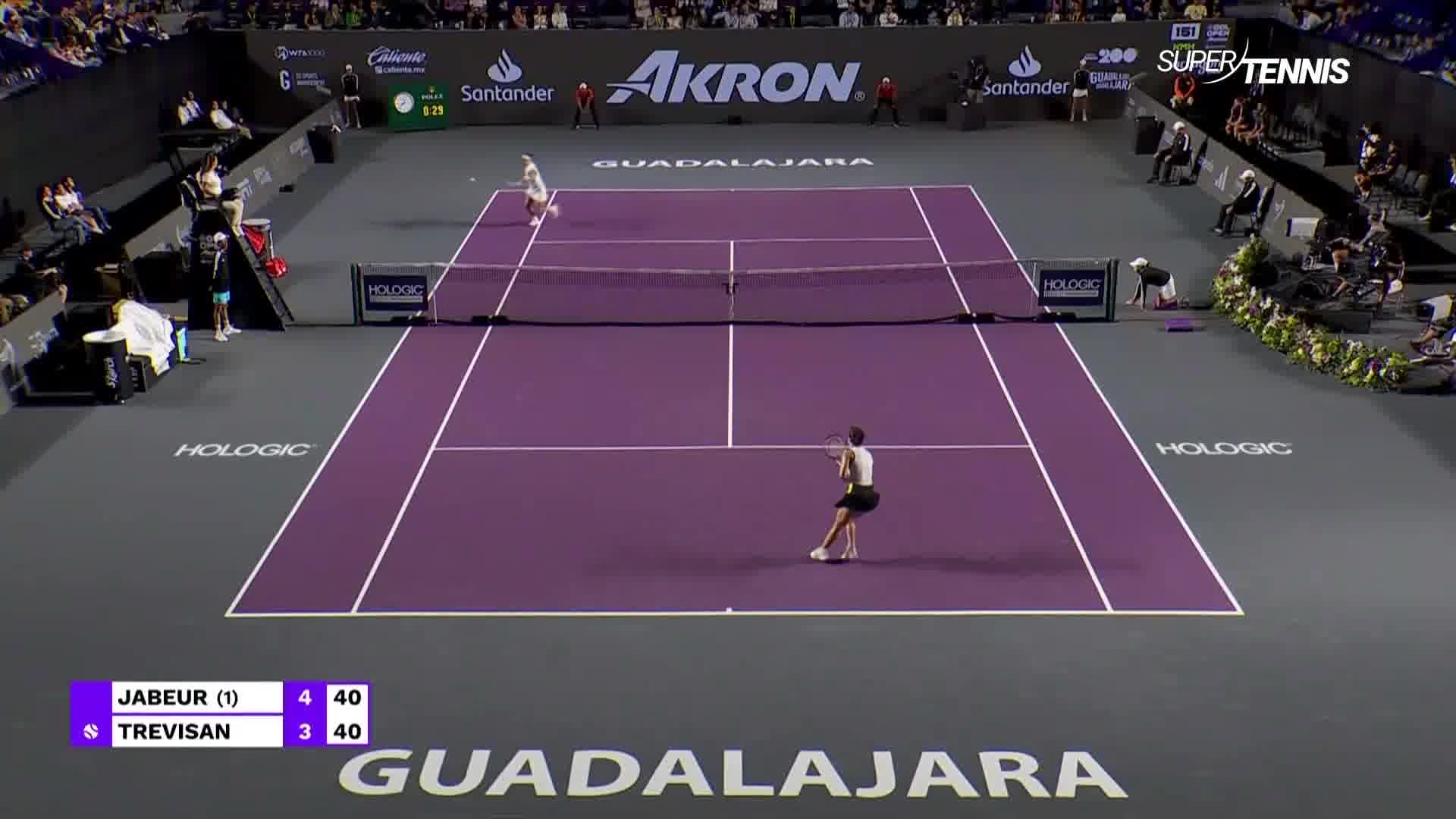 WTA1000 Guadalajara 3T - Trevisan vs Jabeur