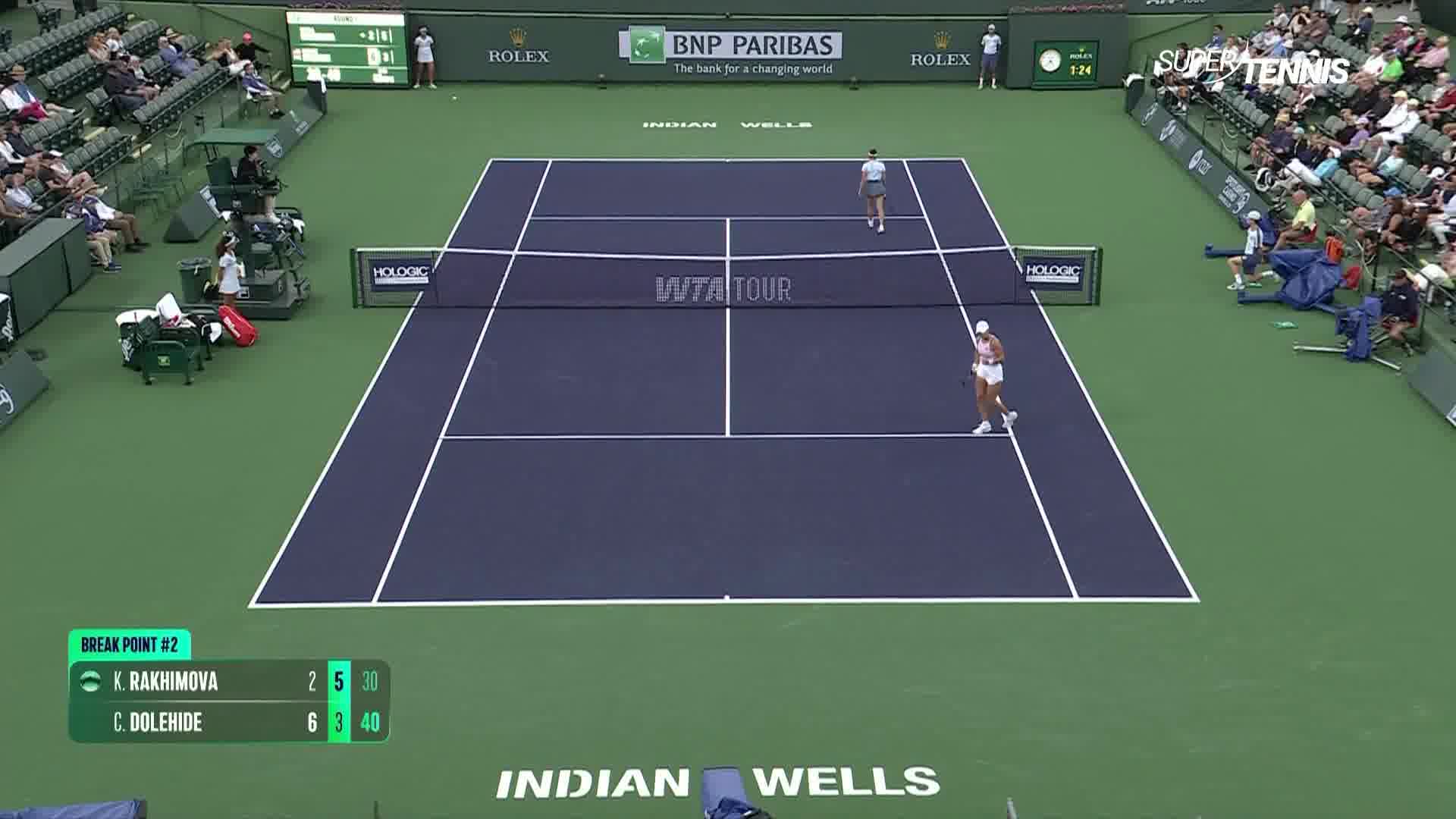 WTA1000 Indian Wells 1T - Rakhimova vs Dolehide