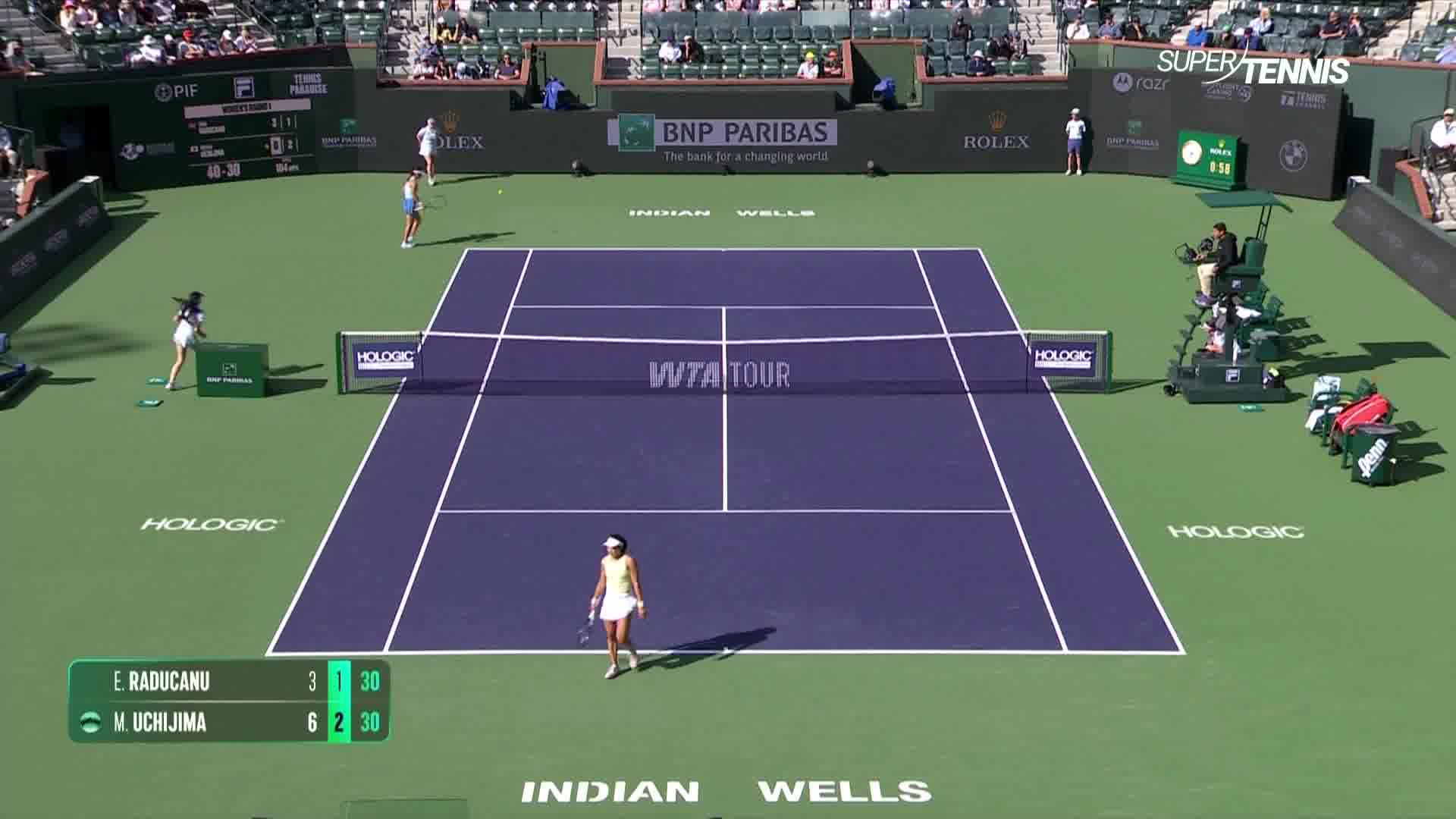 WTA1000 Indian Wells 1T - Raducanu vs Uchijima