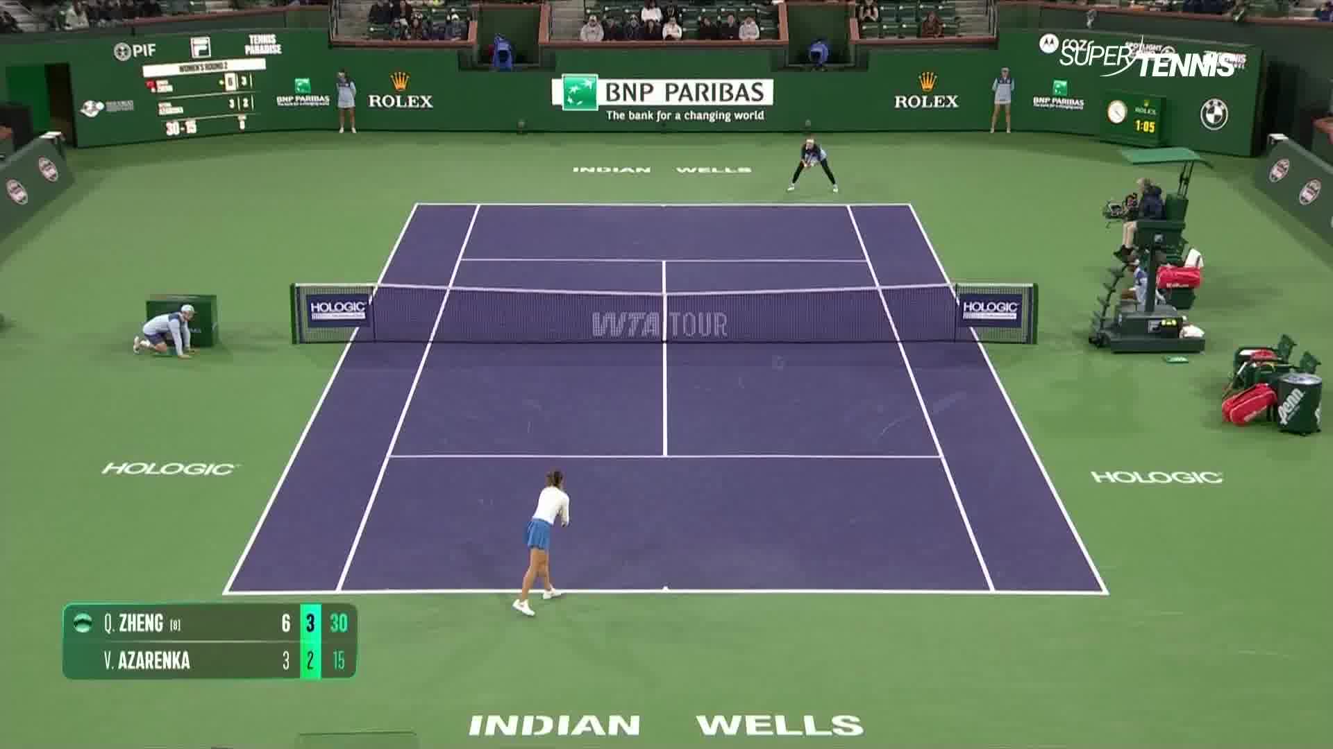 WTA1000 Indian Wells 2T - Zheng vs Azarenka