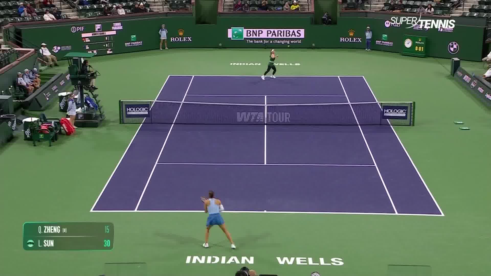 WTA1000 Indian Wells 3T - Zheng vs Sun