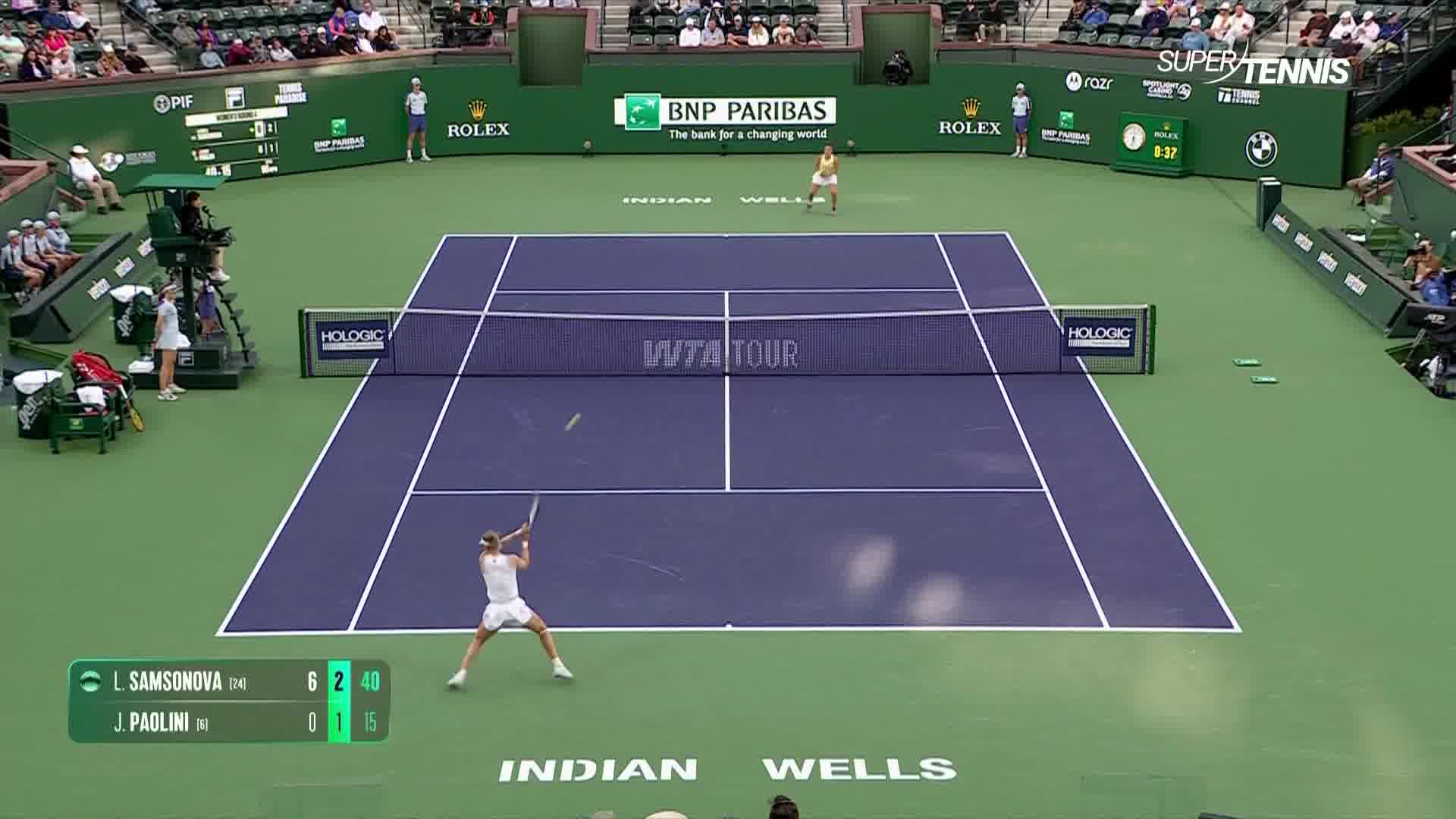 WTA1000 Indian Wells 4T - Samsonova vs Paolini