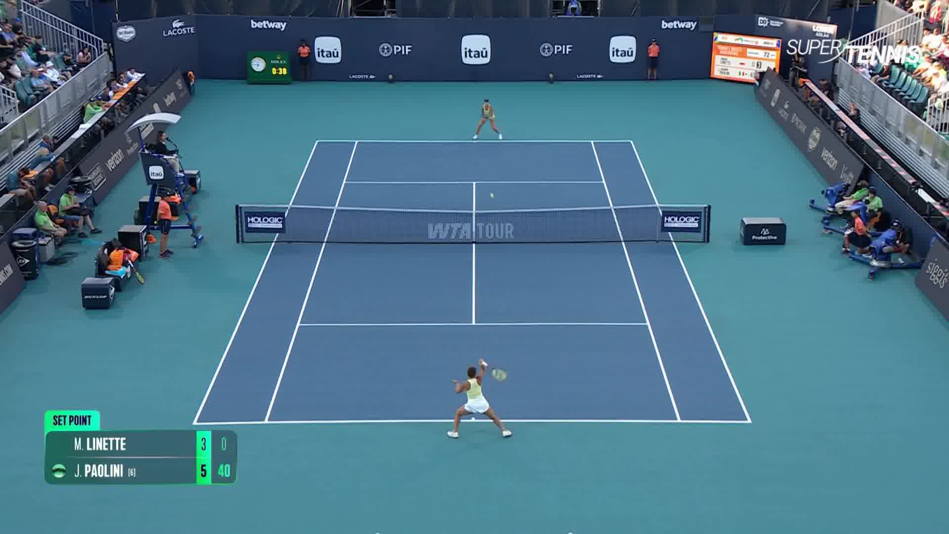 WTA1000 Miami QF - Paolini vs Linette