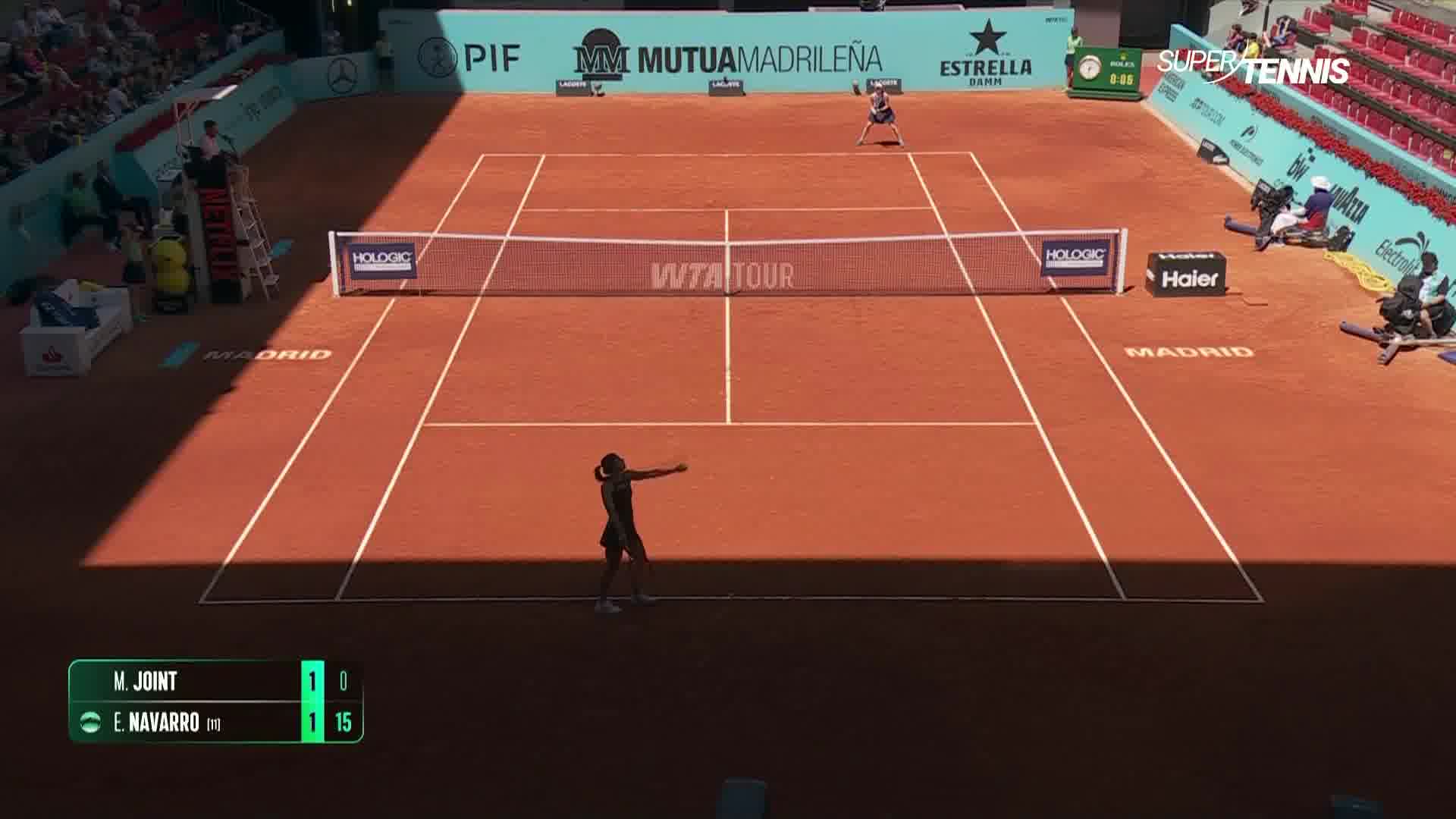 WTA1000 Madrid 2T - Joint vs Navarro