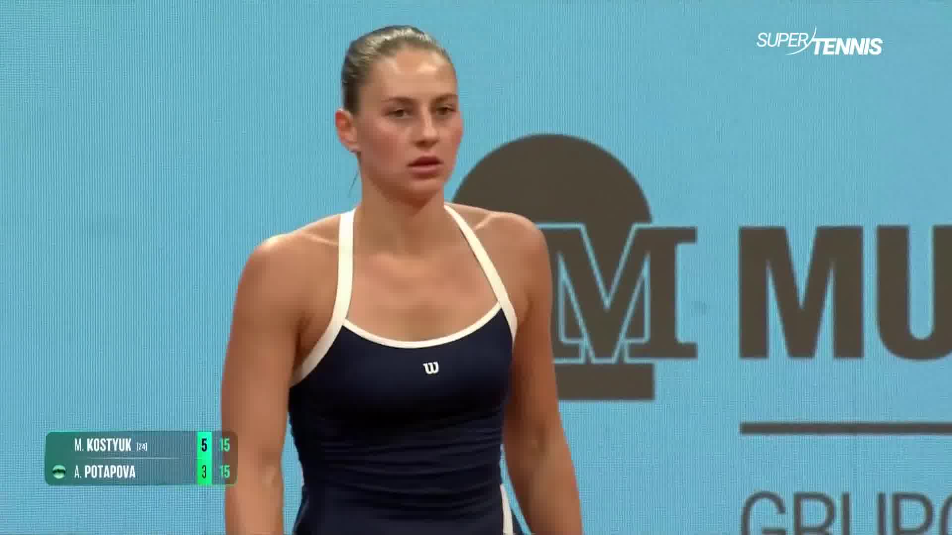 WTA1000 Madrid 4T - Kostyuk vs Potapova