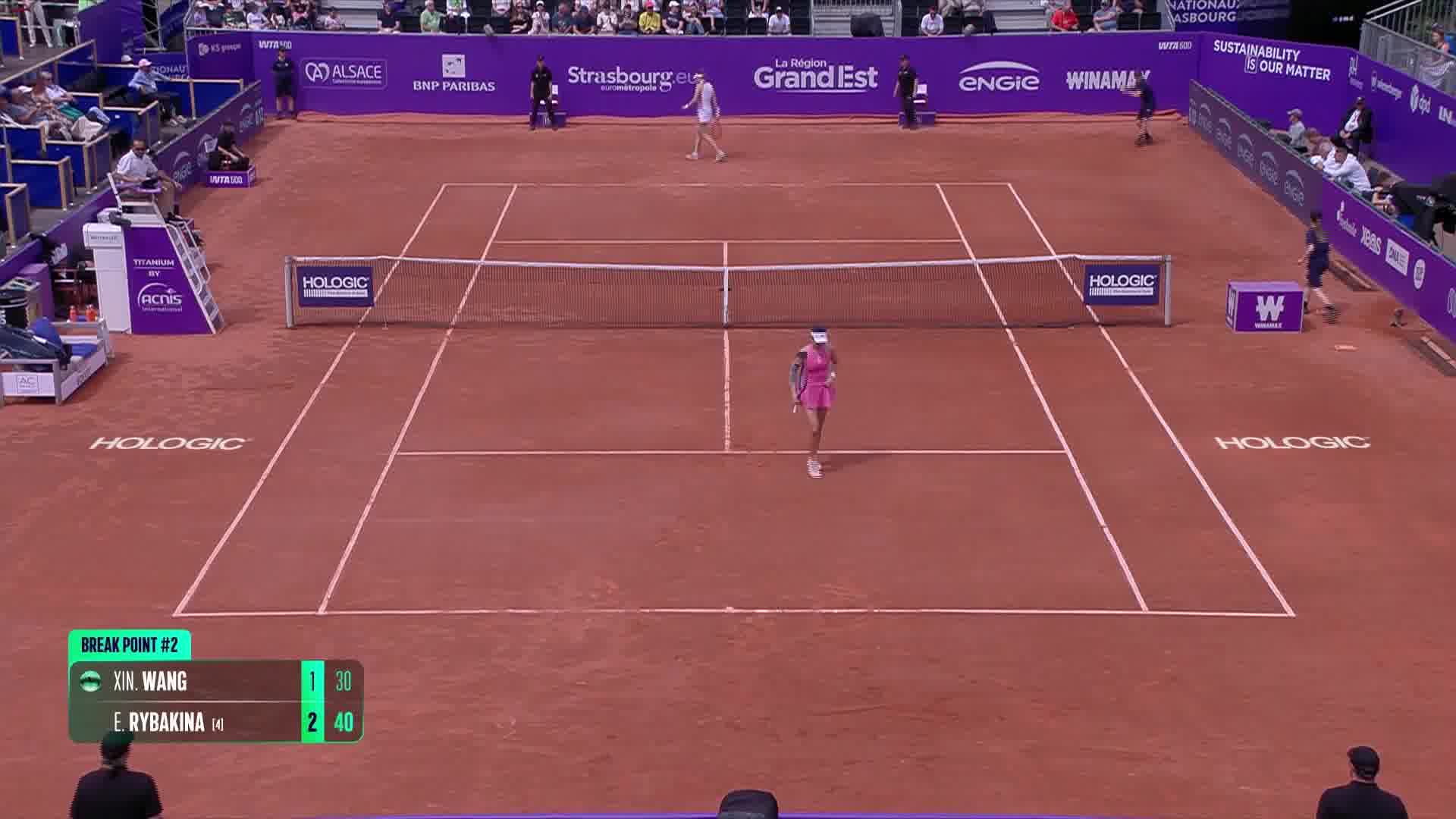 HL | WTA500 Strasburgo 2T - Rybakina vs Wang