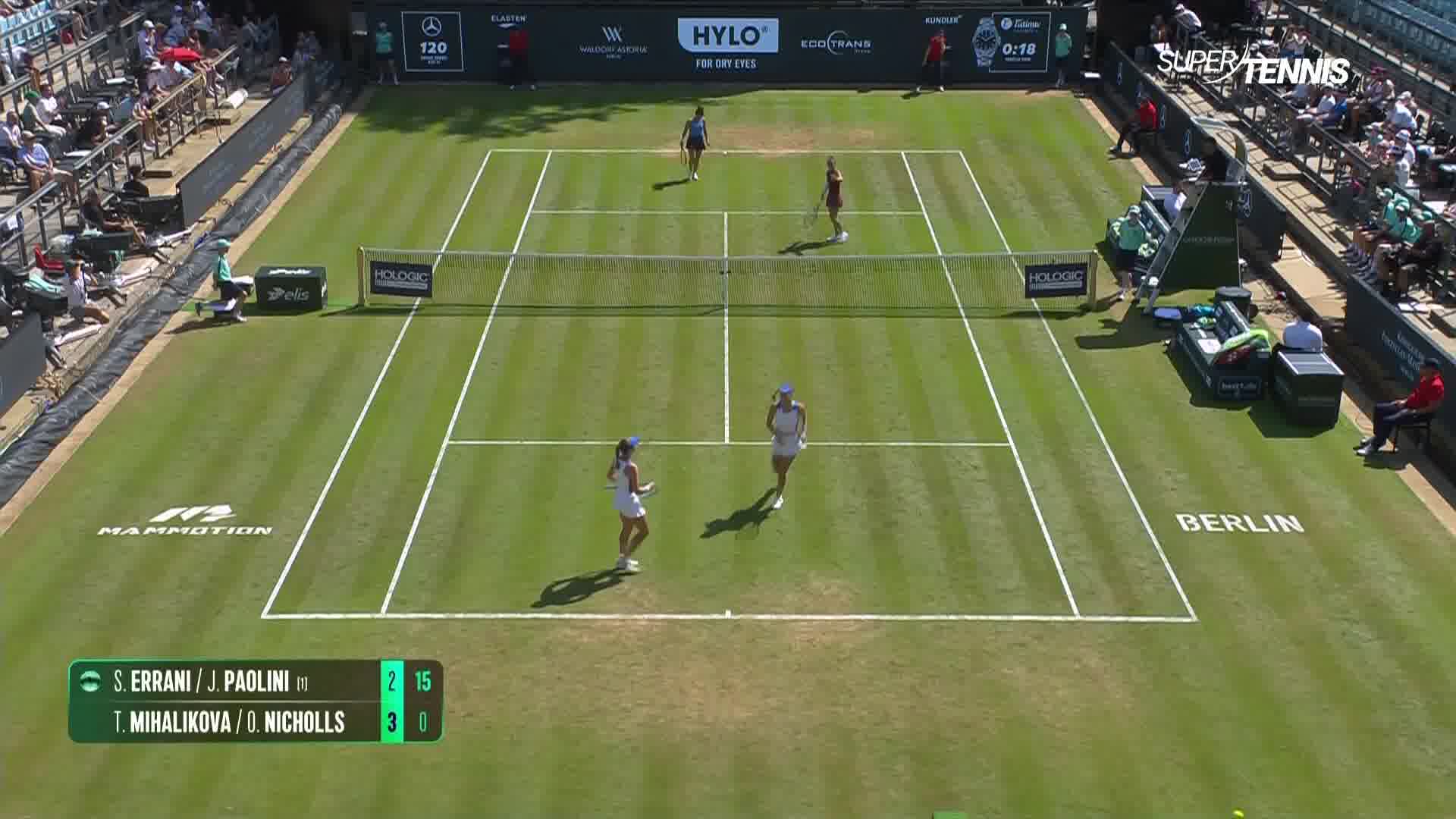WTA500 Berlino Finale - Errani/Paolini vs Mihailikova/Nicholls